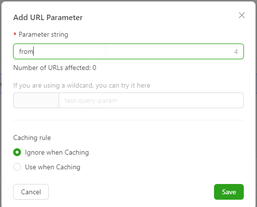 Ignore URLs and query parameters